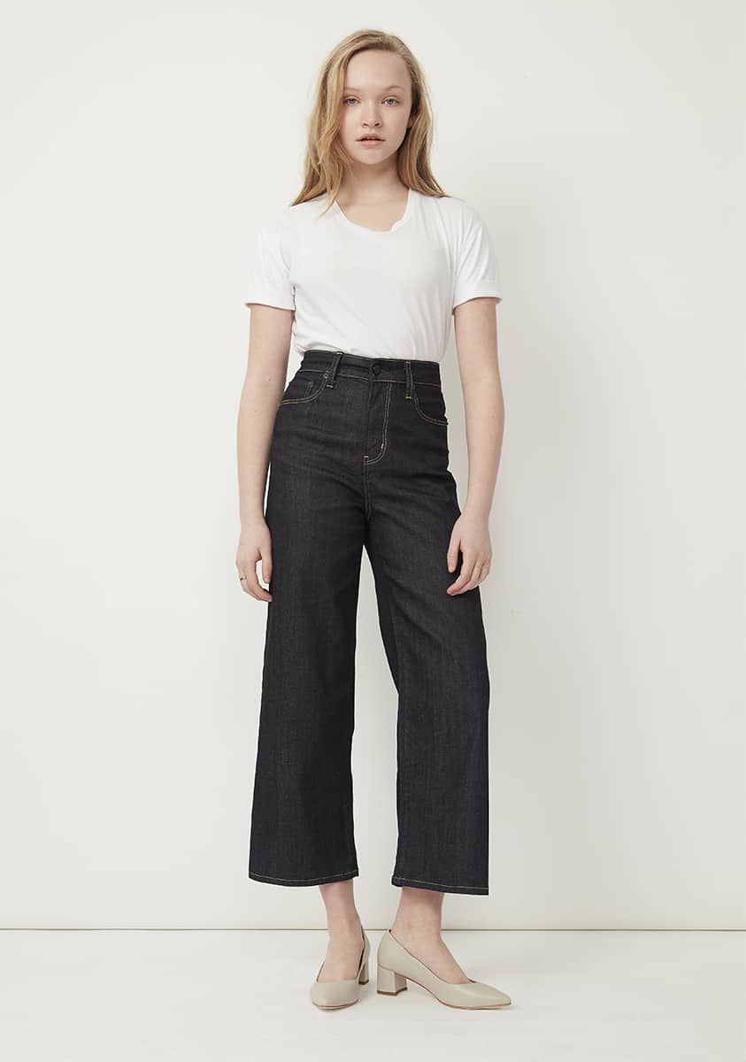 AUBREY Crop Jean-Dark Indigo | DENIMSMITH | Melbourne Made – Denimsmith